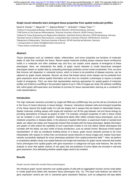 Graph Neural Networks Learn Emergent Tissue Properties From Spatial Molecular Profiles