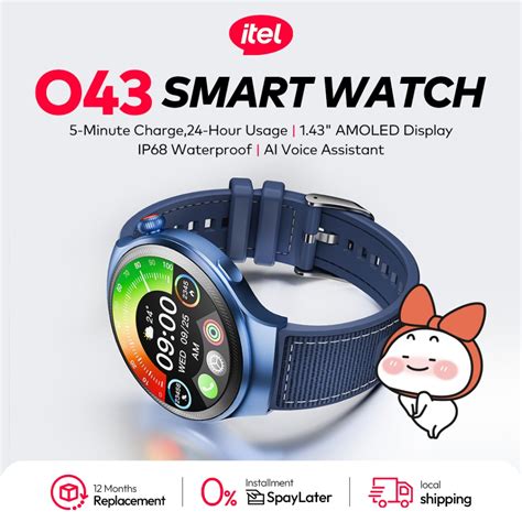 Jual Official Itel Smartwatch O Max Smart Watch Inch Amoled Touch Screen Ip Jam Tangan