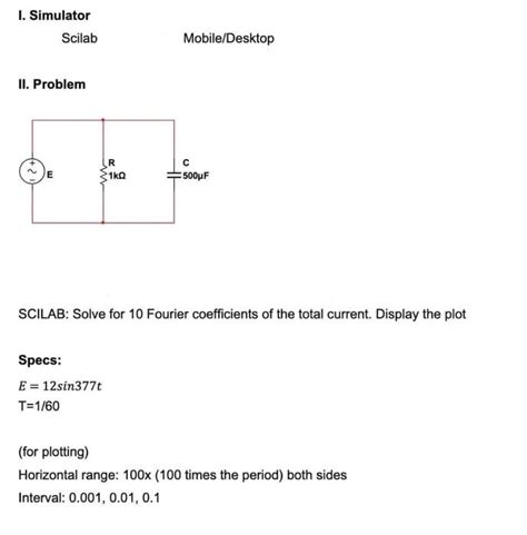 Solved 1 Simulator Scilab Mobiledesktop Ii Problem R E