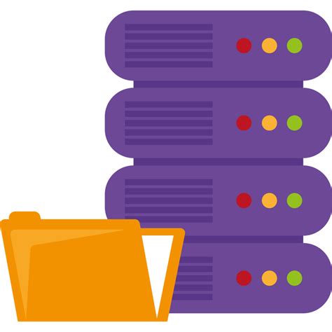 Database Server And Folder Icon Isolated 55784007 Png