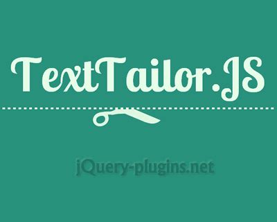 TextTailor Js Tailor Made Text To Fit Your Needs JQuery Plugins