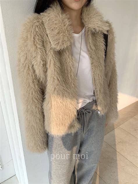 포르모어 스완 퍼자켓 퍼점퍼 퍼코트 숏퍼자켓 뽀글이자켓 밍크퍼자켓 2col