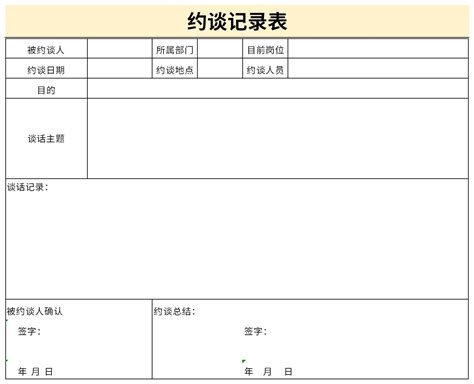 员工访谈记录表 员工访谈记录表范文模板 华军软件园