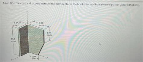 Solved Calculate The X Y And Z Coordinates