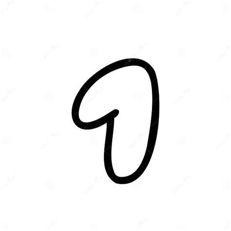 Digit Number One Outline Font In Outline Bubble Style Isolated On White