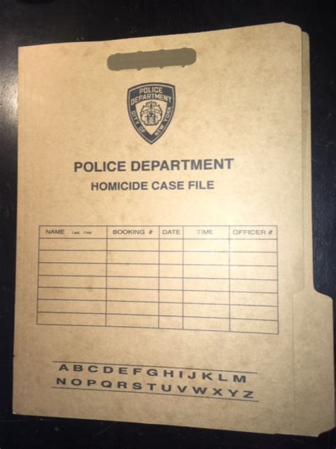 Police Case File Folder