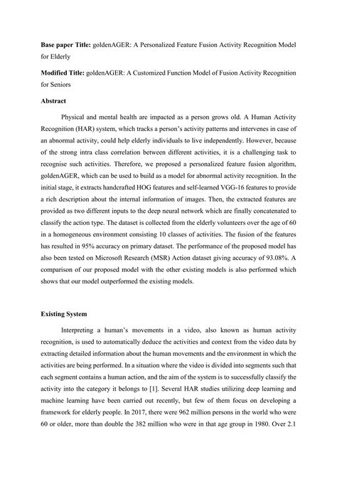 Goldenager A Personalized Feature Fusion Activity Recognition Model For