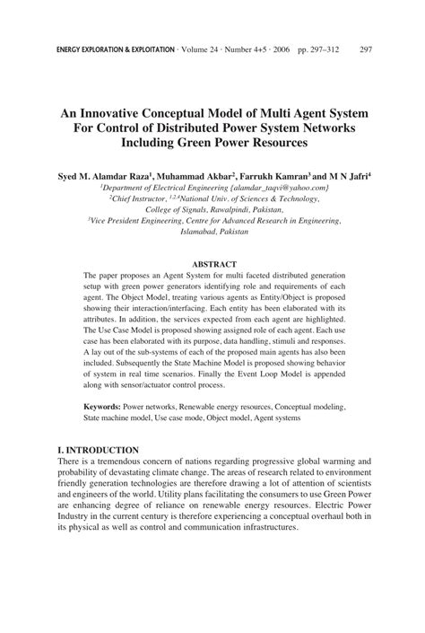 Pdf An Innovative Conceptual Model Of Multi Agent System For Control