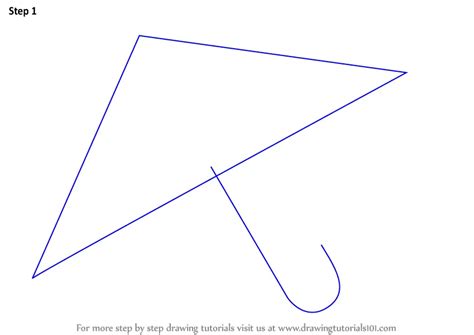 How To Draw An Umbrella Easy Everyday Objects Step By Step DrawingTutorials