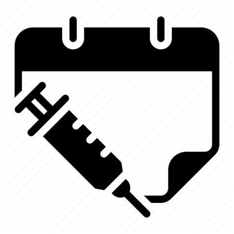 Syringe Anesthesia Injection Inject Calendar Event Schedule Icon