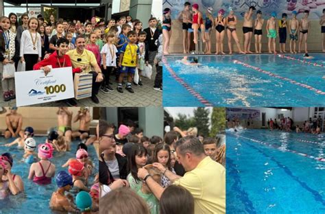 Elevul cu numărul 1000 la Școală de înot premiat de Primăria Bistrița