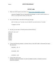 Decode ASCII Message And Learn About ASCII Codes ASCII Course Hero