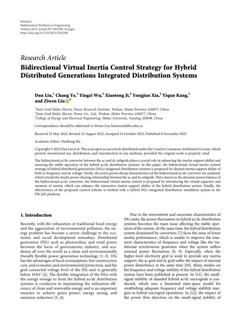 pdf bidirectional virtual inertia control strategy for hybrid