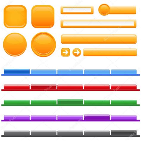 Web Site Menu And Button — Stock Vector © Bogalo 8114988