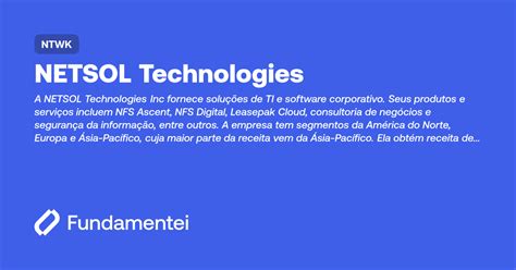 Ntwk Netsol Technologies Fundamentei
