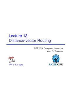Lecture 13 Distance Vector Routing Lecture 13 Distance Vector