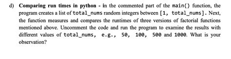 Solved T10 P1 Py Implement Factorial Function Using Loops