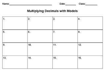 D Multiplying Decimals With Models By McBeee Math TpT