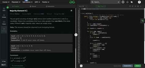 Solved Majority Element Ii Problem With Boyer Moore Algorithm