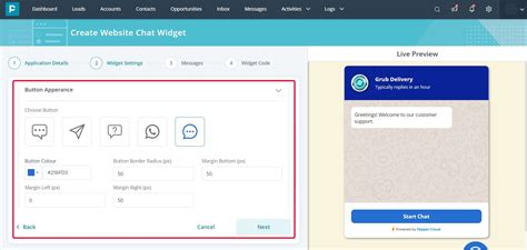 How To Guide Of Website Chat Widget Pepper Cloud Crm