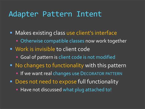 PPT Lecture 26 Adapter Pattern PowerPoint Presentation Free