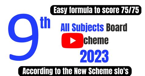 Class 9th Board Pairing Schemes 2023 The World Of Mathematics