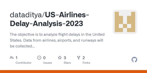 Github Dataditya Us Airlines Delay Analysis The Objective Is To