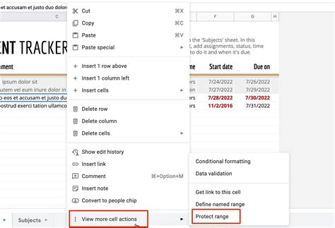 Google Sheets How To Lock Cells Google Sheets How To Lock Cells