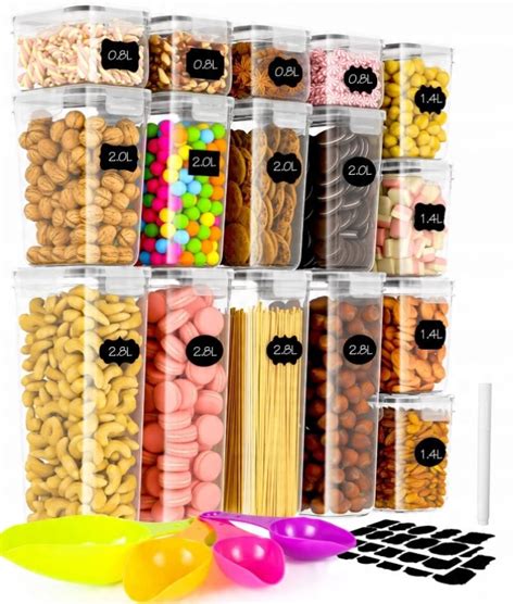 POJEMNIKI NA ŻYWNOŚĆ HERMETYCZNE 16 SZT VTOPMART 4064068674029 Cena