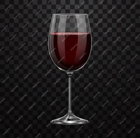 Premium Vector Realistic Red Wine Glass Bordeaux Isolated On