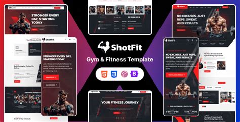 html5、css3、bootstrap5健身房网站模板 shotfit
