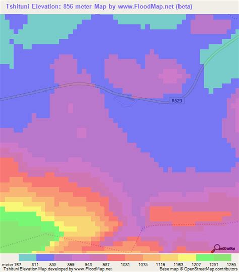 Elevation Of Tshitunisouth Africa Elevation Map Topography Contour