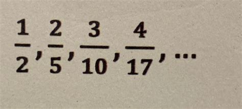 Solved 1225310417write An Expression For The Nth Term