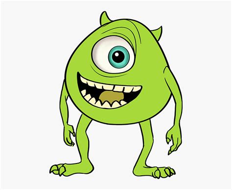 How To Draw Mike Wazowski From Monsters Inc Easy Monsters Inc