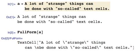 Input Forms Escaping Multiline Strings In Mathematica Mathematica
