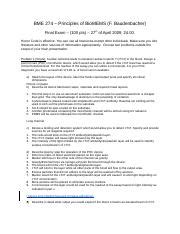BME 4200 Final take home.doc - BME 274 - Principles of BioMEMS F ...