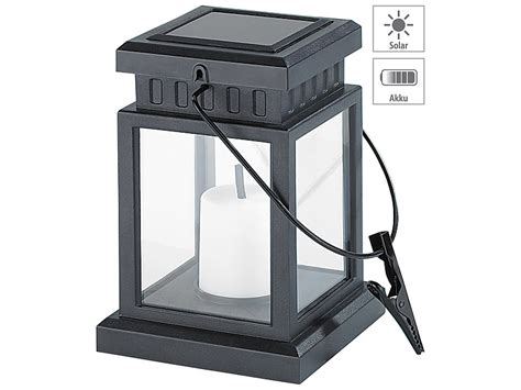 Lunartec Windlicht 4er Set Solar LED Laternen In Asiatischem Design