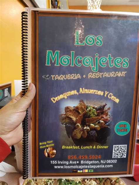 Carta De Los Molcajetes Taqueria Restaurant Bridgeton
