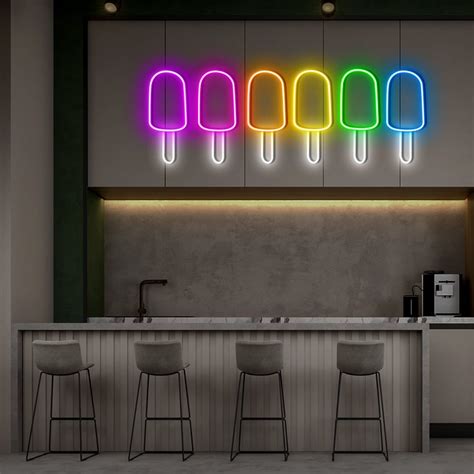 Popsicle Custom Neon Sign Custom Personalised Led Neon Signs Handmade Neon Light