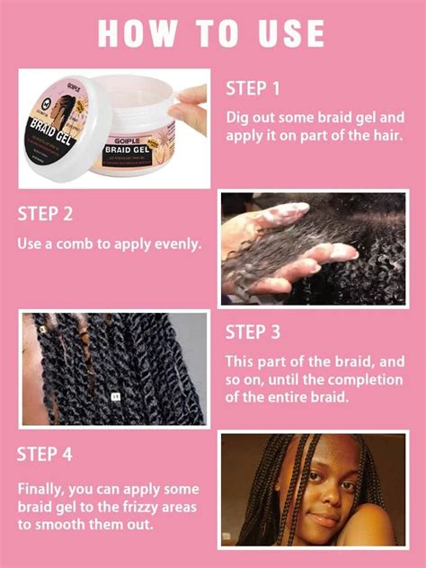 16oz Big Capacity Braid Gel Good For Twist Locs Braids Edge No Flake