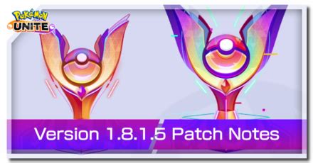 Version Patch Notes And Update Pokemon UNITEGame
