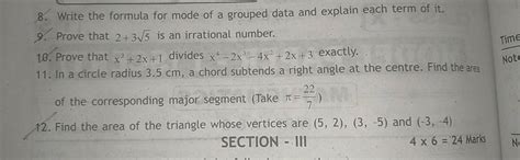 Write The Formula For Mode Of A Grouped Data And Explain Each Term Of