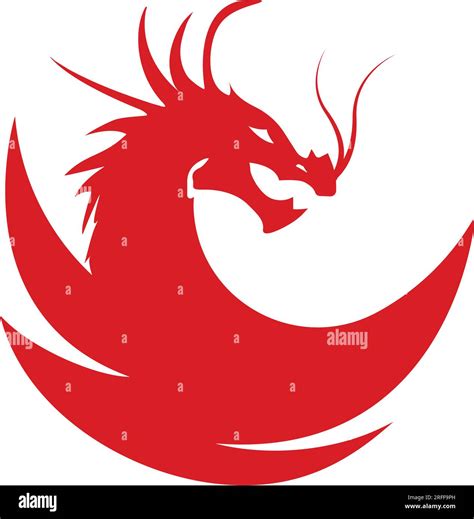 Dragon Head Logo Vector Illustration Template Design Stock Vector Image