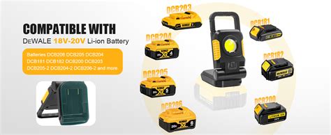 Tresda 18V 20V Cordless Work Light 2Pack 25W Portable Flood Light Work