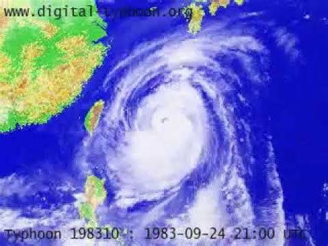 Typhoon Forrest 1983 Sourcedigital Typhoon Youtube