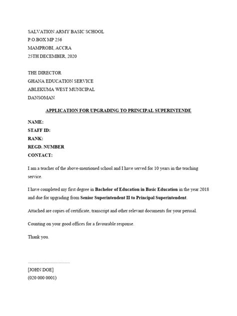 Ges Upgrading Letter Pdf