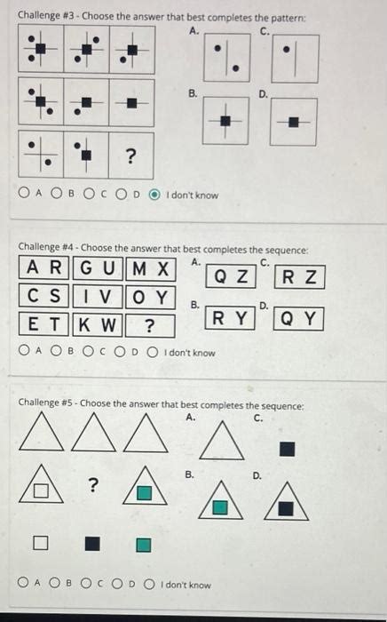 Solved Challenge 3 Choose The Answer That Best Completes