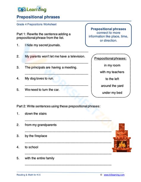 Prepositional Phrases 2 Worksheet