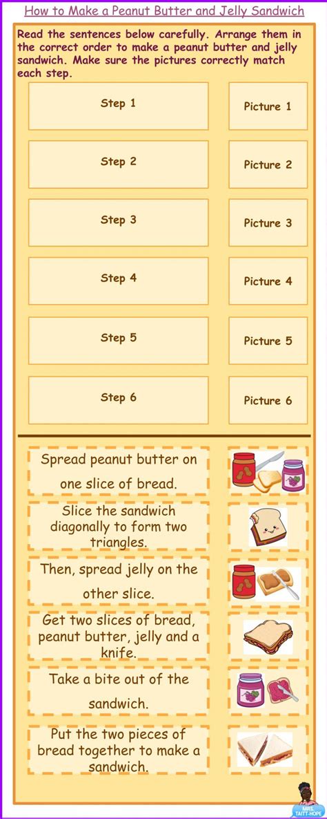 Peanut Butter And Jelly Esl Mini Book Worksheet Fun Learn