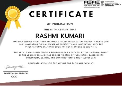 rashmi kumari on linkedin journal publication ipr legaleducation